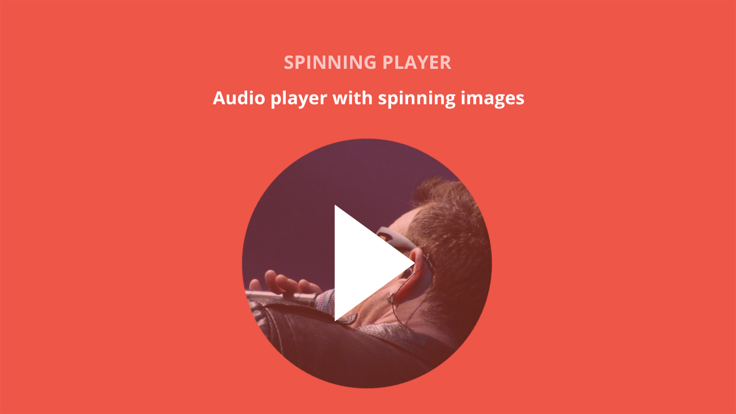 Spinning Player - Audio player with spinning images