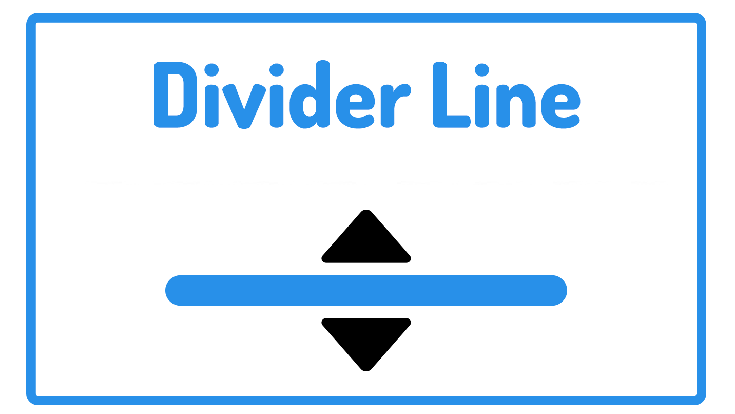 Divider Line - A horizontal rule divider line element.