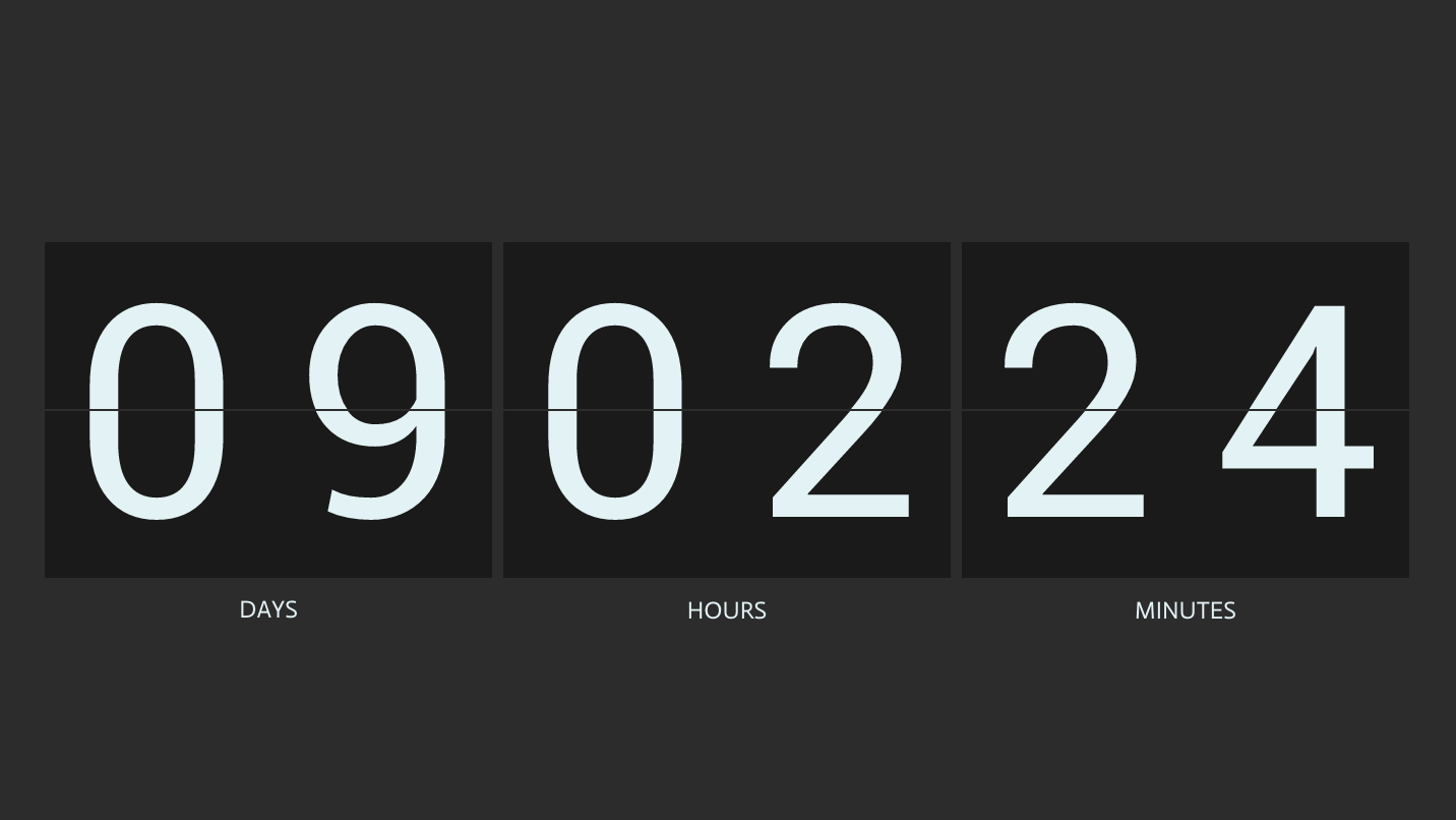 Countdown - Count down the time left until any event