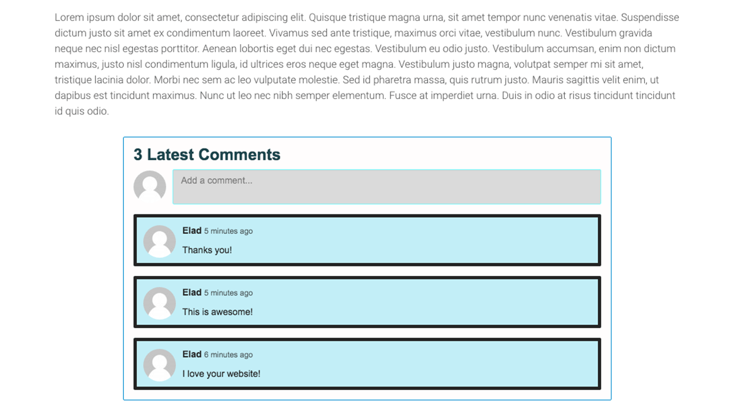 Comments App - Complete, yet simple comments solution.