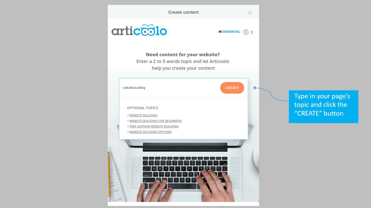 Articoolo - A quick starting point for your content